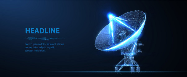 Abstract 3d satellite antenna radio Royalty Free Vector