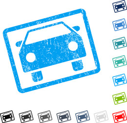 Car icon rubber watermark Royalty Free Vector Image