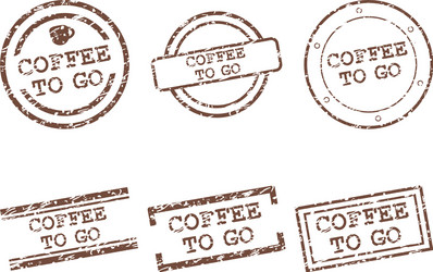 Coffee to go label symbol Royalty Free Vector Image