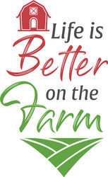 Farm quote lettering typography Royalty Free Vector Image