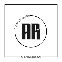 Creative letter ar logo Royalty Free Vector Image