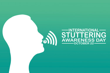 International stuttering awareness day Royalty Free Vector