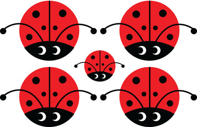 Cute ladybugs Royalty Free Vector Image - VectorStock