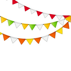 Party flags on transparent background Royalty Free Vector