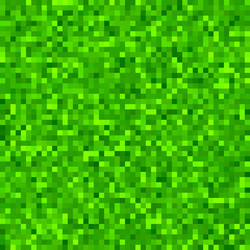 Pixel grass texture background green retro square Vector Image