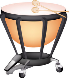 Three beautiful classical timpani Royalty Free Vector Image