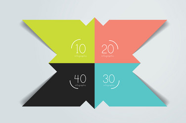 Three elements chart scheme diagram infographic Vector Image