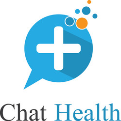 Chat health logo Royalty Free Vector Image - VectorStock