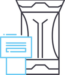 Cryogenic chamber line icon outline symbol Vector Image