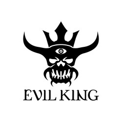 Logo of skull devil evil design black Royalty Free Vector