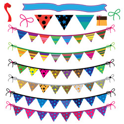Party flags set Royalty Free Vector Image - VectorStock