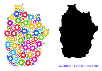 Flores Azores Map Vector Images (over 190)