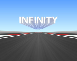 Track road infinity highway Royalty Free Vector Image