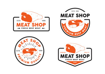 Beef meat logo Royalty Free Vector Image - VectorStock