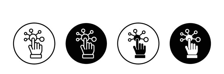 Interactivity icon set digital choice button logo Vector Image