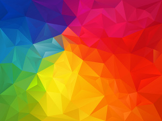 Abstract irregular polygon background rainbow Vector Image