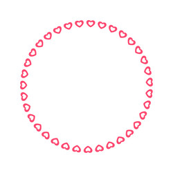 Round pastel frame with polka dot pattern design Vector Image