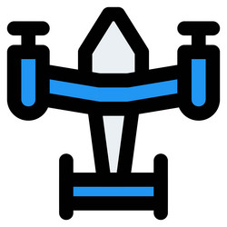 Tri rotor military aircraft for heavy airlift Vector Image