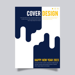 Book cover design template for new year Royalty Free Vector