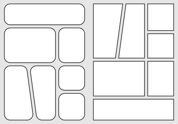 Simple a4 template of a manga storyboard layout Vector Image