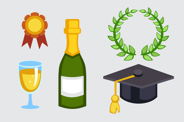 Blue champagne bottle Royalty Free Vector Image