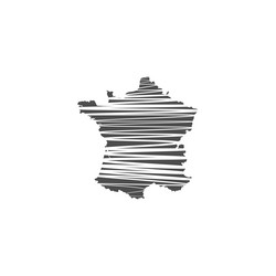 France map logo design Royalty Free Vector Image