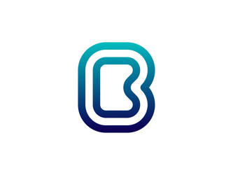 Letter b medical health logo design Royalty Free Vector