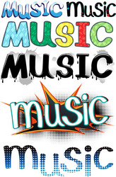 Musical Themed Fonts Vector Images (69)