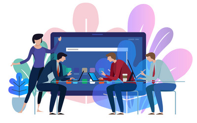 Business team work process teamwork company Vector Image