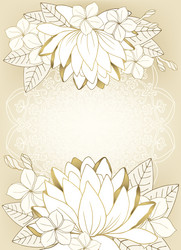 Mandala and gold lotus luxury background Vector Image