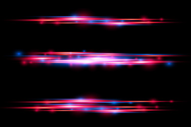 Red blue laser beams horizontal light line Vector Image