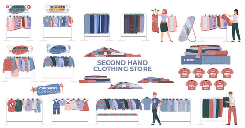 Wardrobe clothes set Royalty Free Vector Image