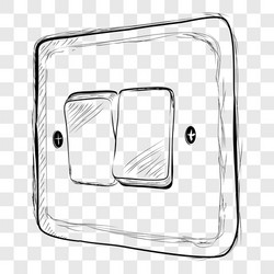 Simple doodle hand draw sketch on off electricity Vector Image