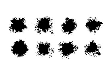 Black splash collection Royalty Free Vector Image