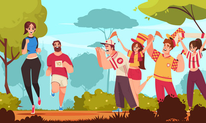 City runner cartoon Royalty Free Vector Image - VectorStock