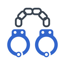 Handcuffs arrest icon Royalty Free Vector Image
