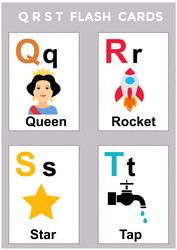 English alphabet flash cards Royalty Free Vector Image