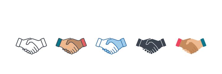 Handshake icon symbol template for graphic and Vector Image