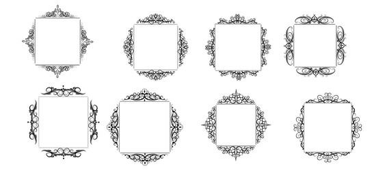 Vintage swirl frame Royalty Free Vector Image - VectorStock