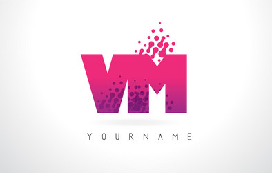 Vm v m letter modern logo design with yellow Vector Image