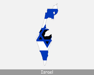 Flat simple israel map Royalty Free Vector Image