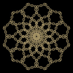 Round gold luxury chains mandala lacy pattern Vector Image