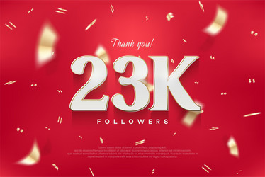 Simple and elegant design for a thank you 23k Vector Image