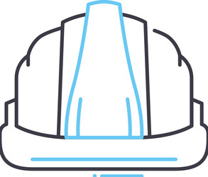 Construction hat icon black sign Royalty Free Vector Image