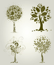 Decorative tree Royalty Free Vector Image - VectorStock