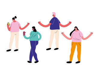 Four Friends Vector Images (over 2,200)