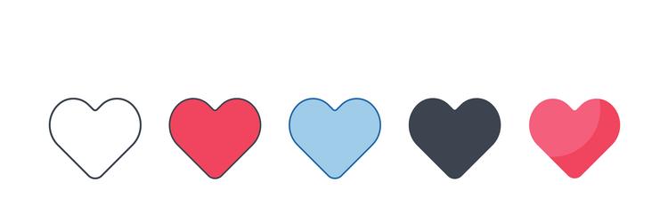 Heart icon symbol template for graphic and web Vector Image