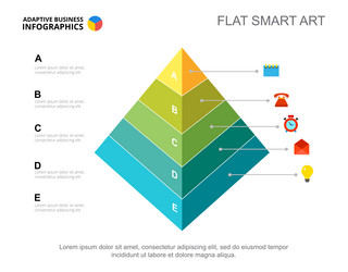 Financial phases chart slide template Royalty Free Vector