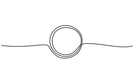 Continuous line drawing of circular shapes Vector Image