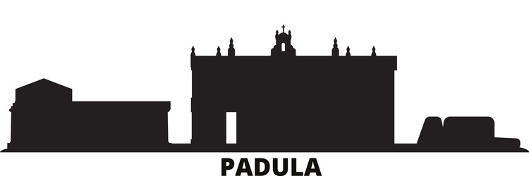 Italy padula city skyline isolated Royalty Free Vector Image